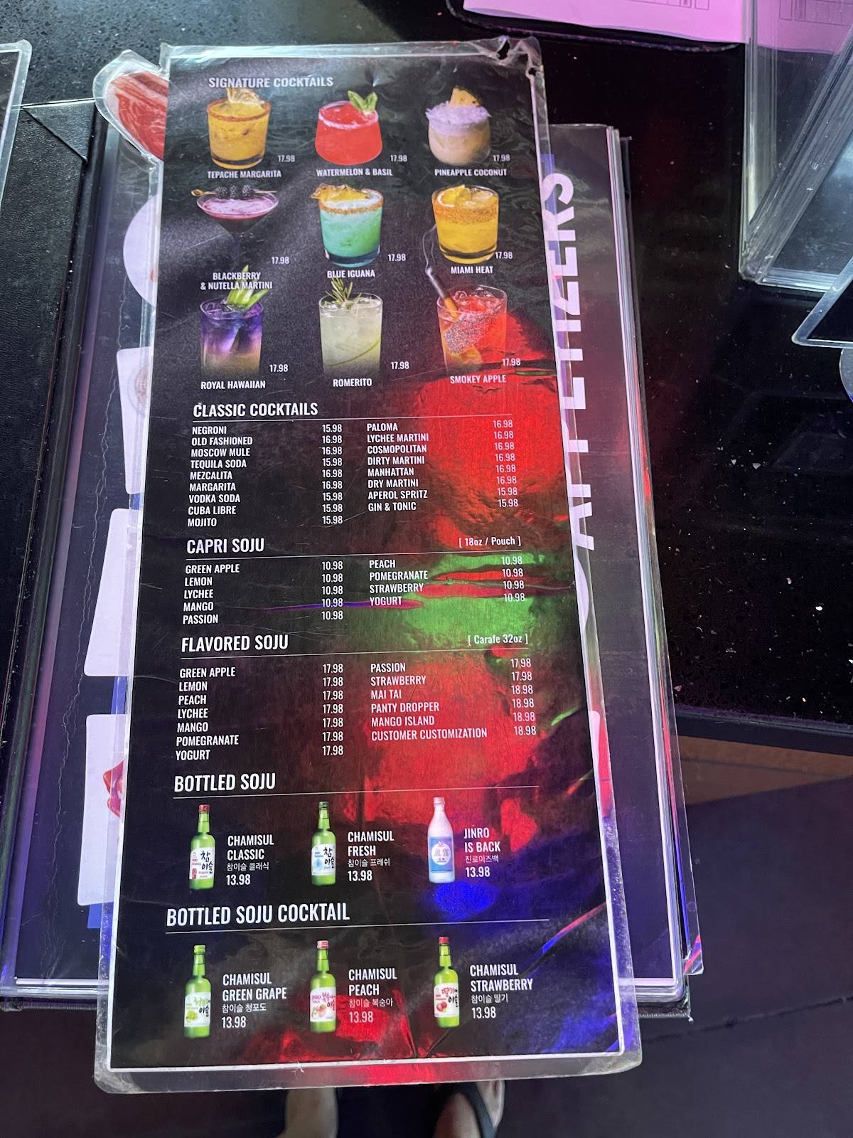 Menu at Gen Korean BBQ House, Frisco