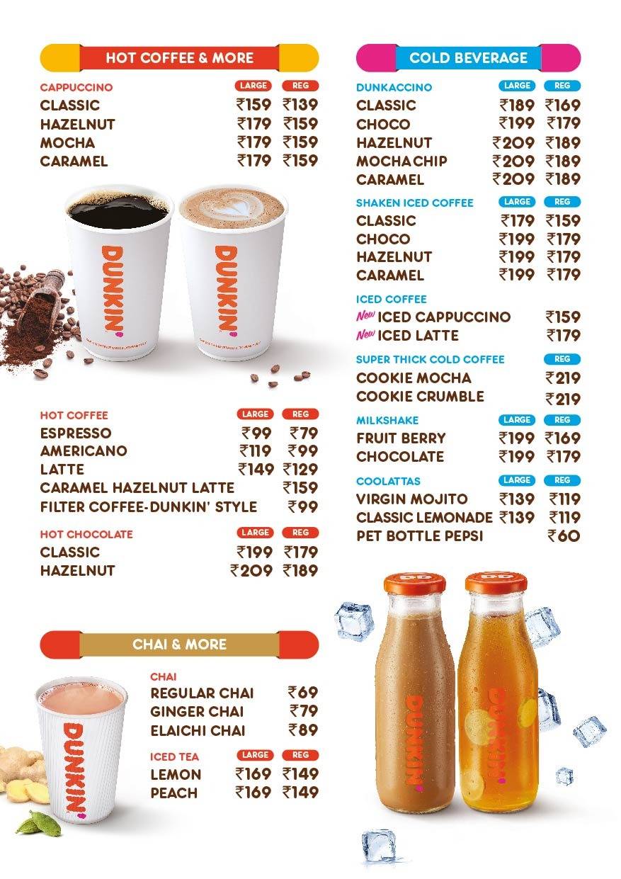 Menu at Dunkin, Ghaziabad