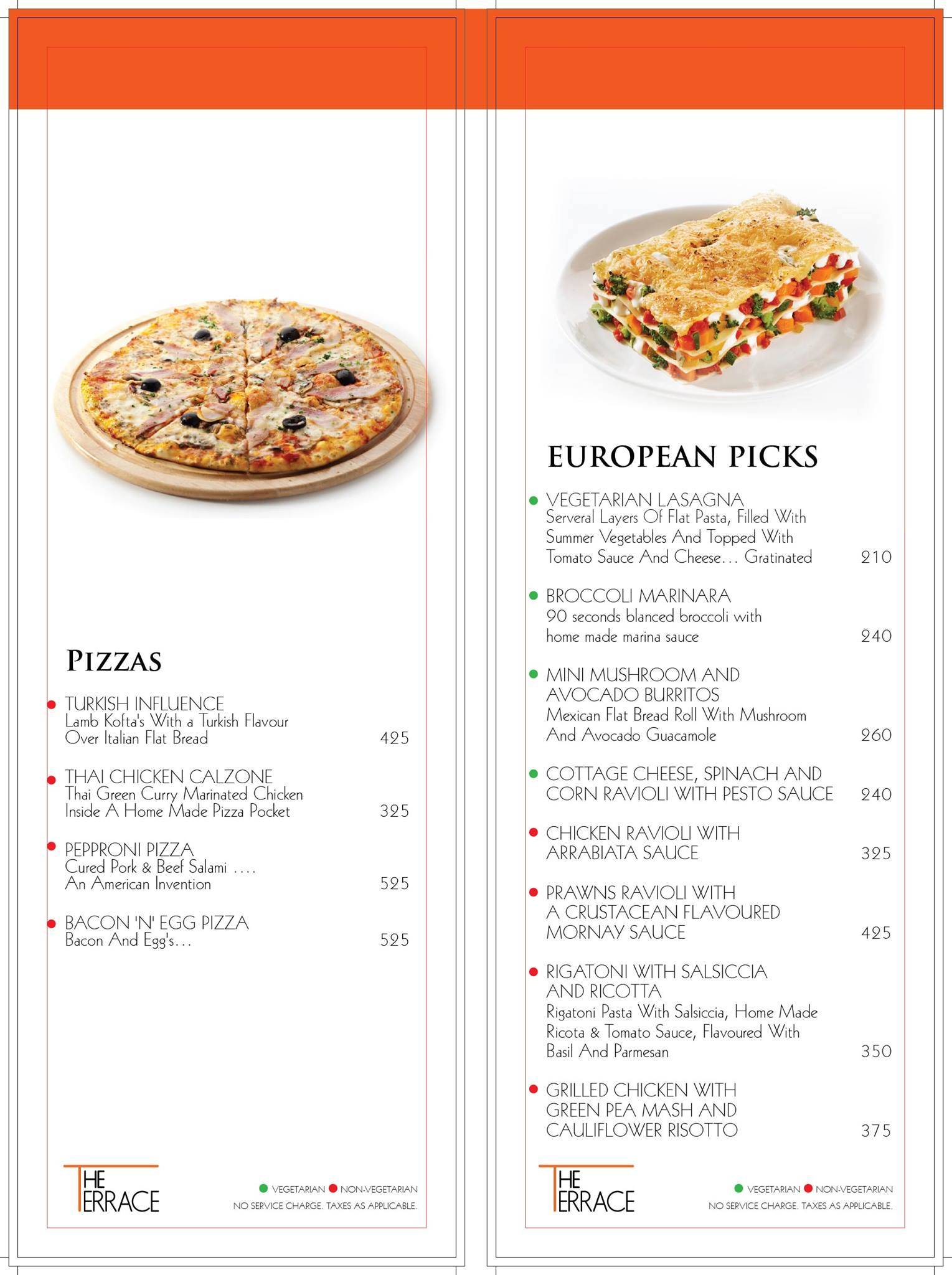 Menu at The Terrace at Gilly's Redefined, Bengaluru
