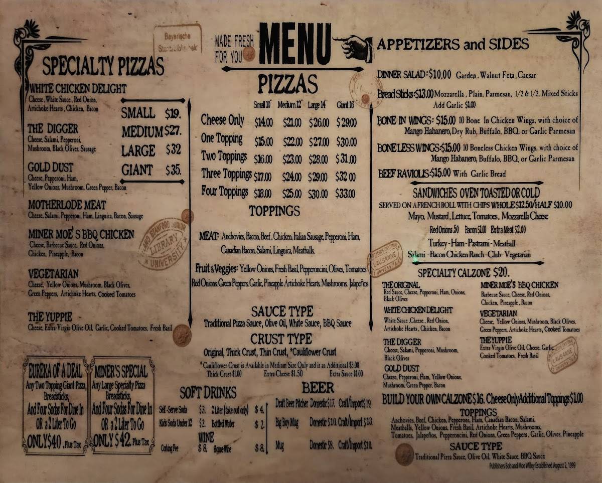 Menu at Gold Dust Pizza Ripon pizzeria, Ripon