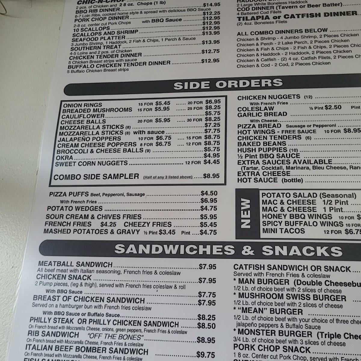 Menu at Golden Chicken restaurant, Milwaukee, W Villard Ave