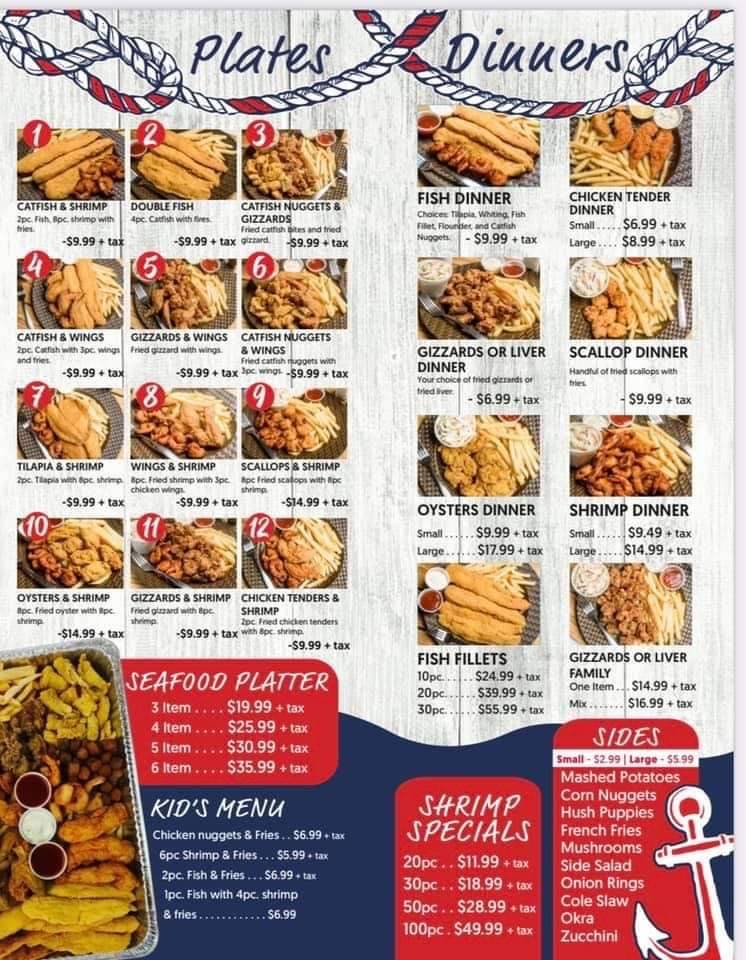Menu at Golden Hooks Seafood &Chicken restaurant, Lake Charles