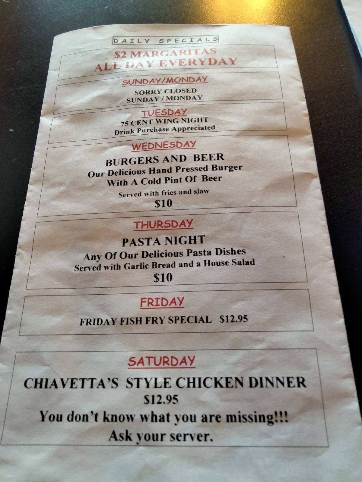 Menu at Good Time Charlie's Bar and Grill, Englewood