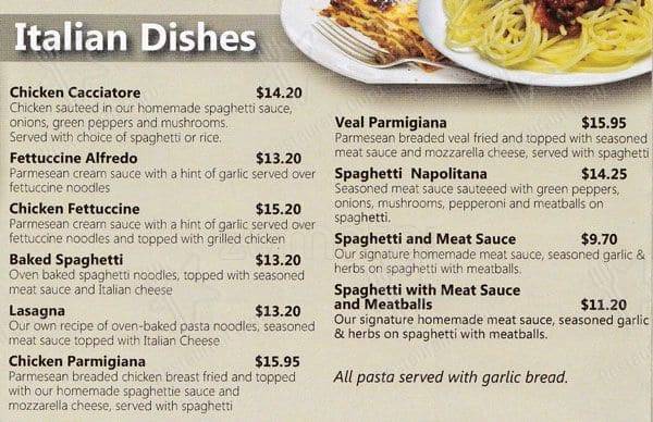 Menu at Gourmet Restaurant, Carleton Place