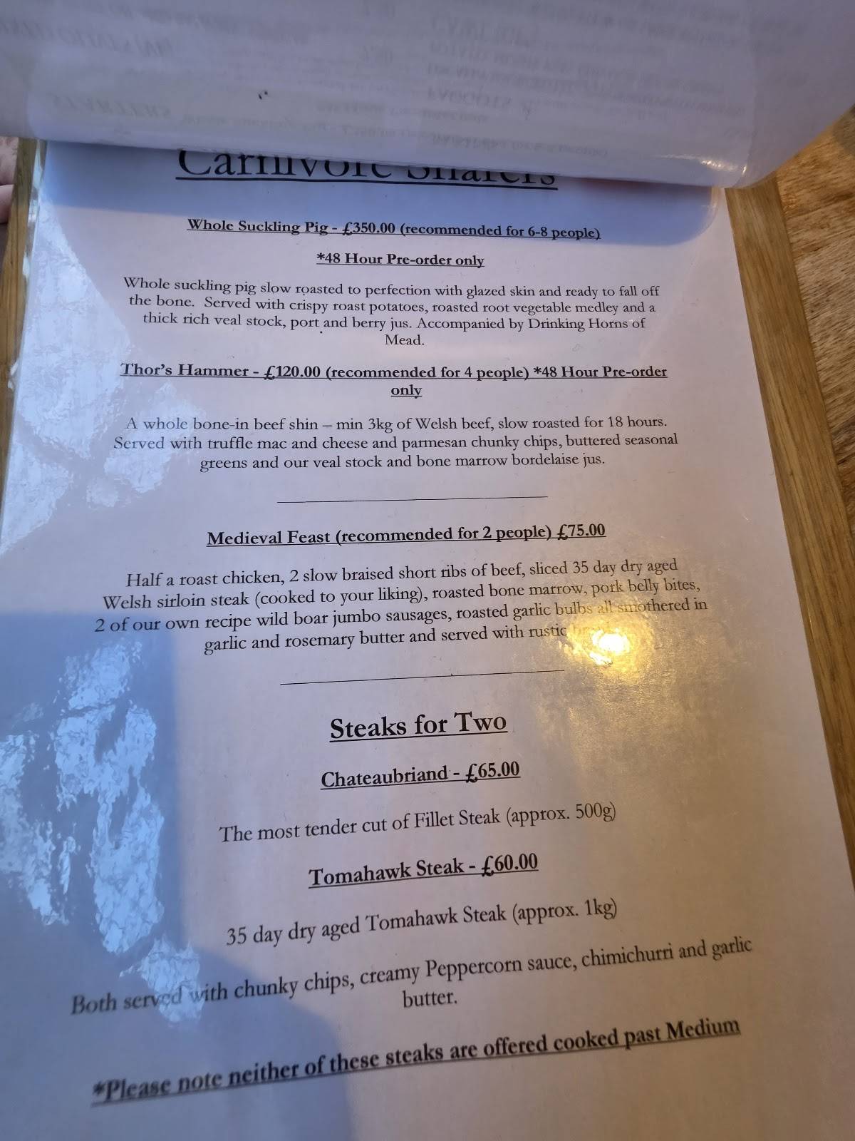 Menu at Gower Inn pub & bar, Southgate