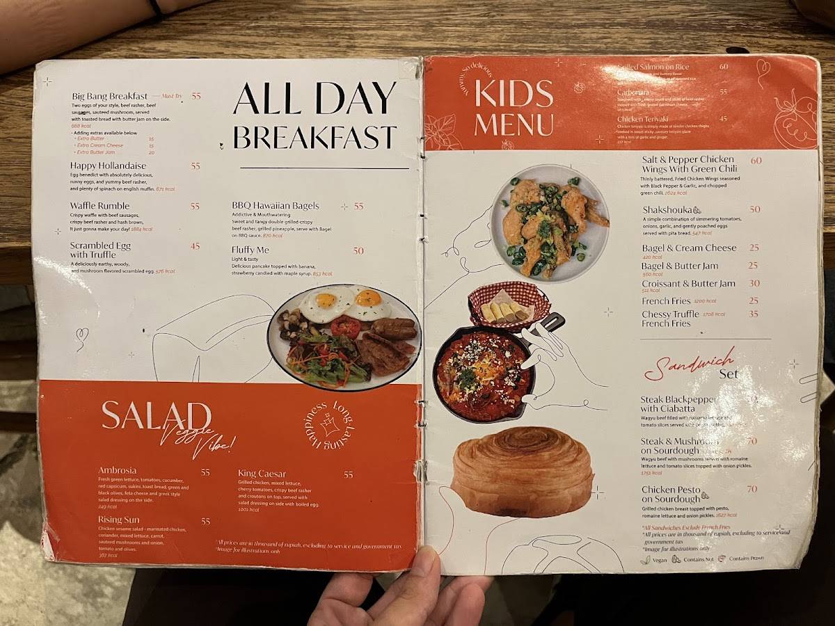 Menu at Grain Alley cafe, Malang