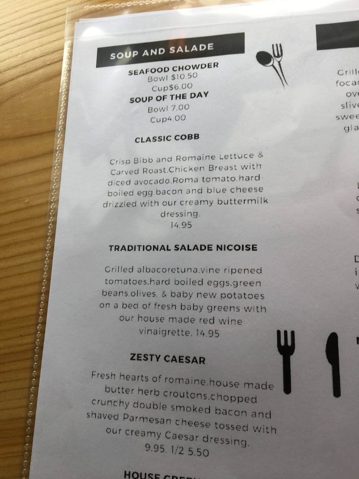 Menu at Juniper Kitchen & Bistro restaurant, Grand Falls-Windsor