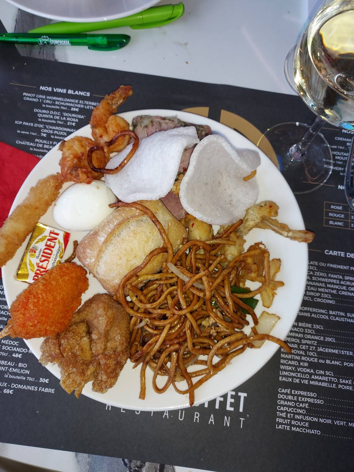 Menu at Grand buffet restaurant, Schifflange