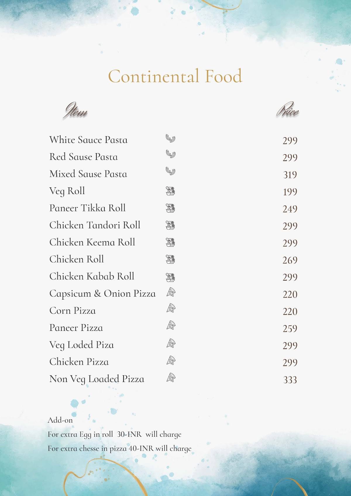 Menu at Ice N Fire Restaurant, Greater Noida