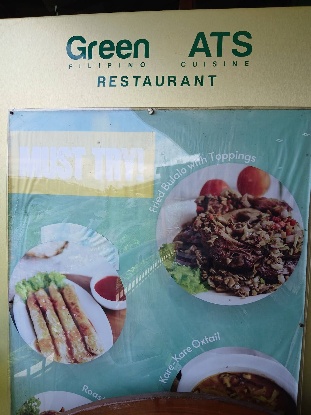 Menu at Green ATS Restaurant, Tagaytay, Tagaytay - Nasugbu Hwy