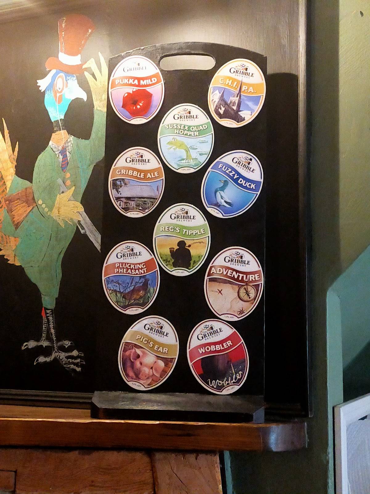 Menu at Gribble Inn pub & bar, Chichester