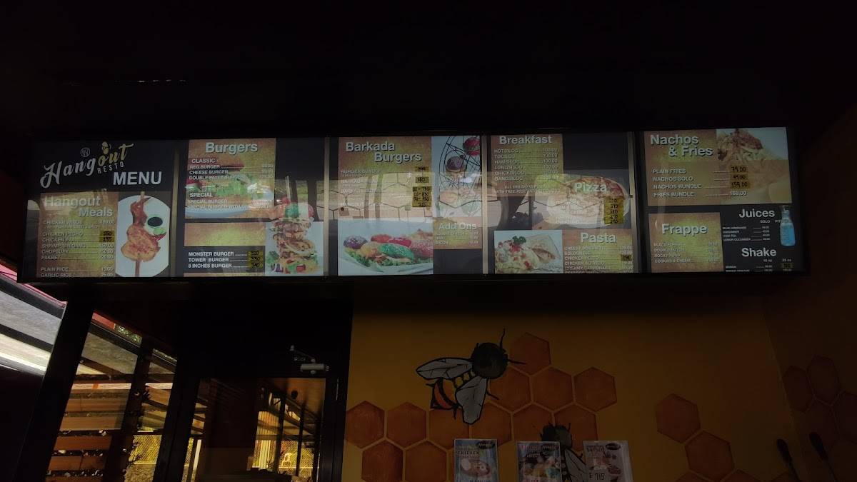 Menu at HANGOUT Resto Osmeña restaurant, Sergio Osmeña