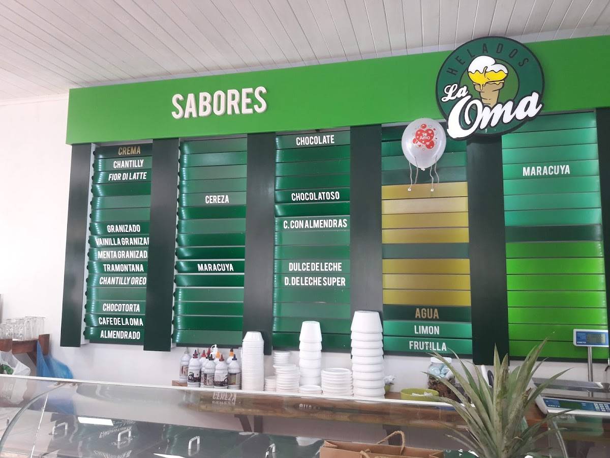 Carta de HELADOS LA OMA, Argentina