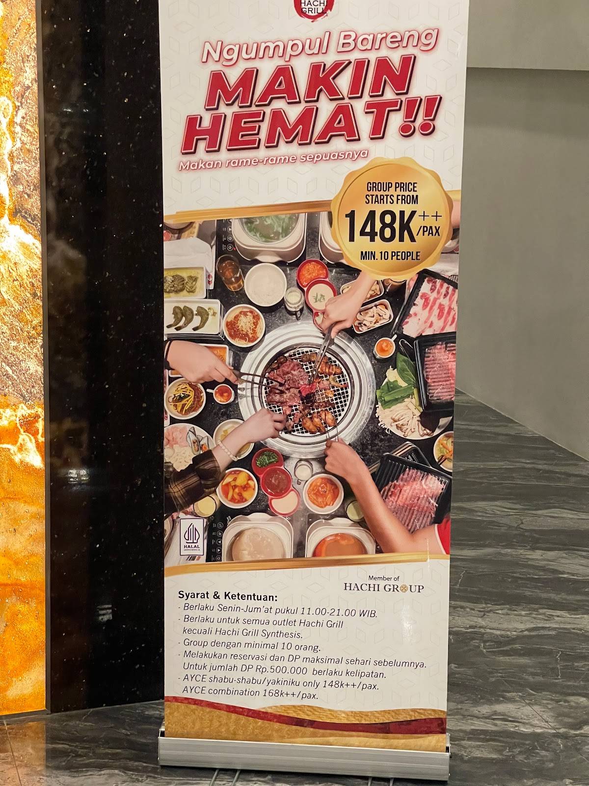 Menu at Hachi Grill Puri Indah restaurant, West Jakarta