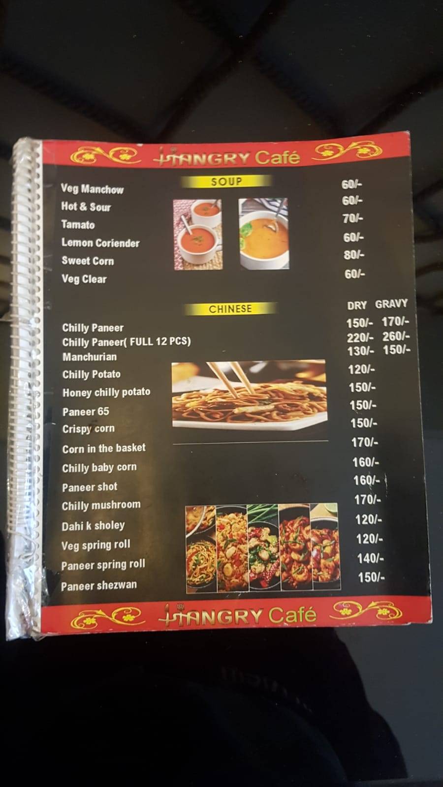 Menu at Hangry cafe kota, Kota