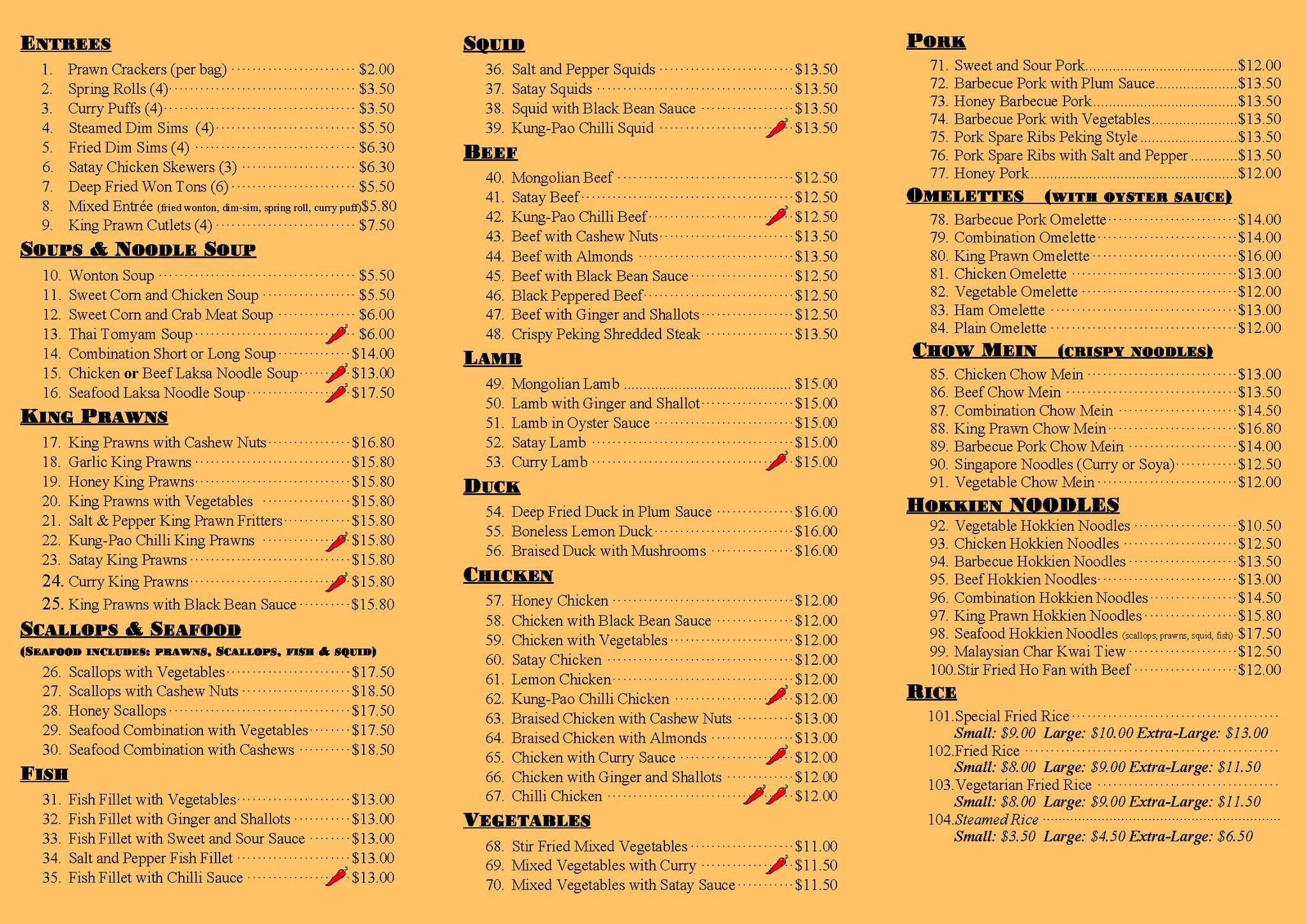 Menu at Happy Panda Chinese Take-Away restaurant, Waterford West