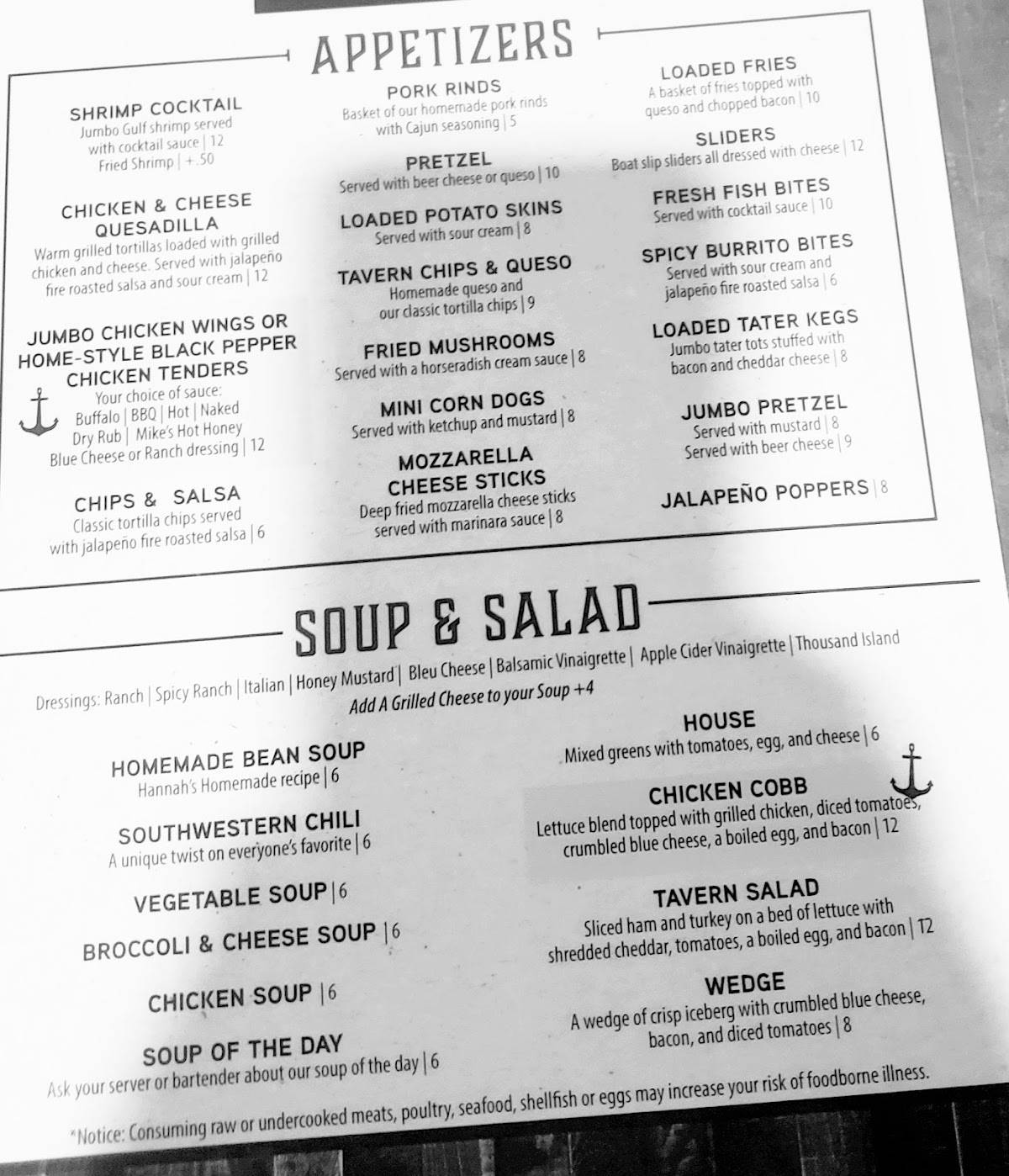 Menu at Harrods Creek Tavern pub & bar, Prospect