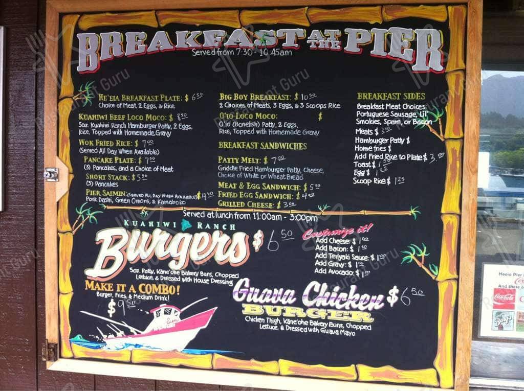 Menu at Heeia Kea Pier General Store & Deli restaurant, Kaneohe