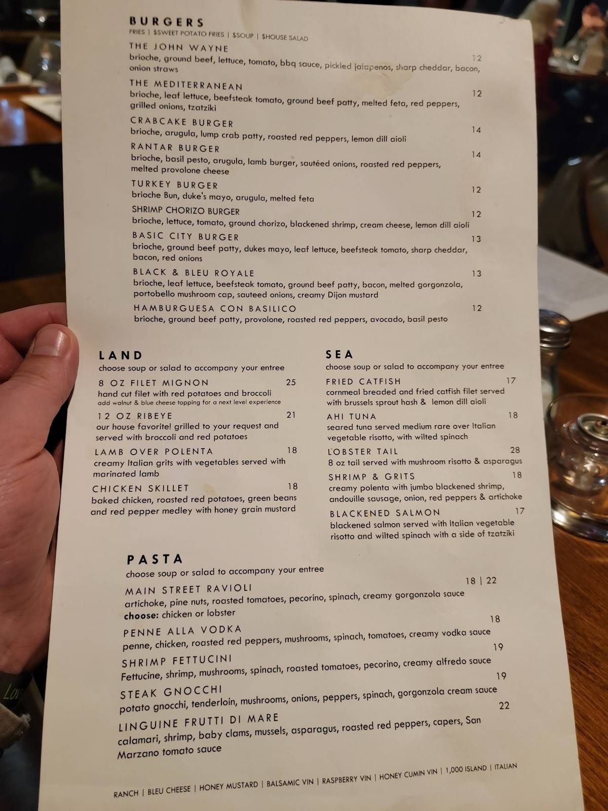 Menu at Heritage On Main Street pub & bar, Waynesboro