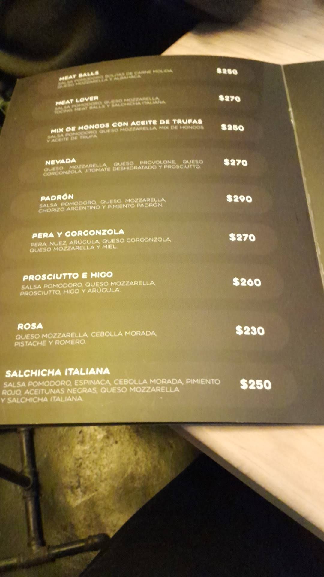 Carta del restaurante Hilo Negro Tlalpan, Mexico