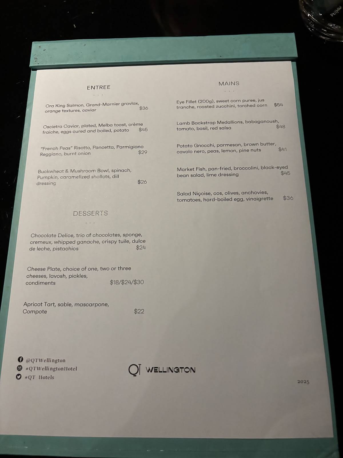 Menu at Hippo Bar & Restaurant, Wellington