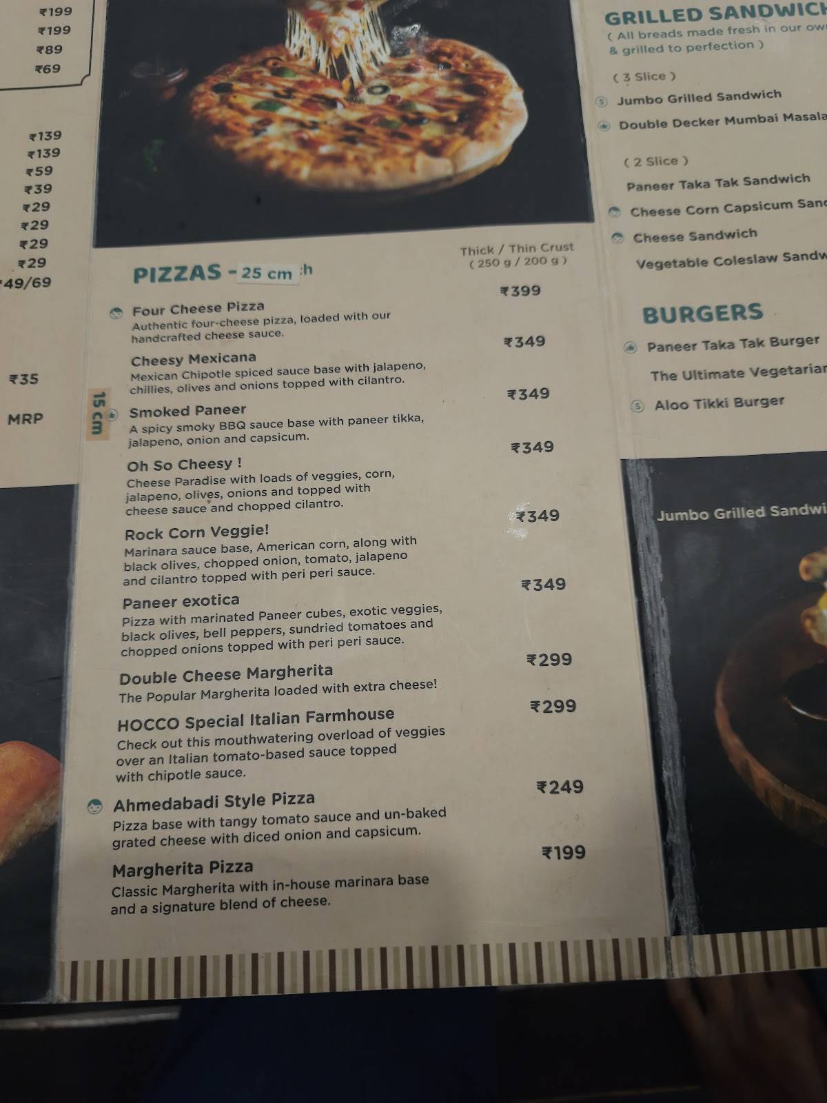 Menu at Hocco Eatery ( Maninagar), Ahmedabad, bus stop