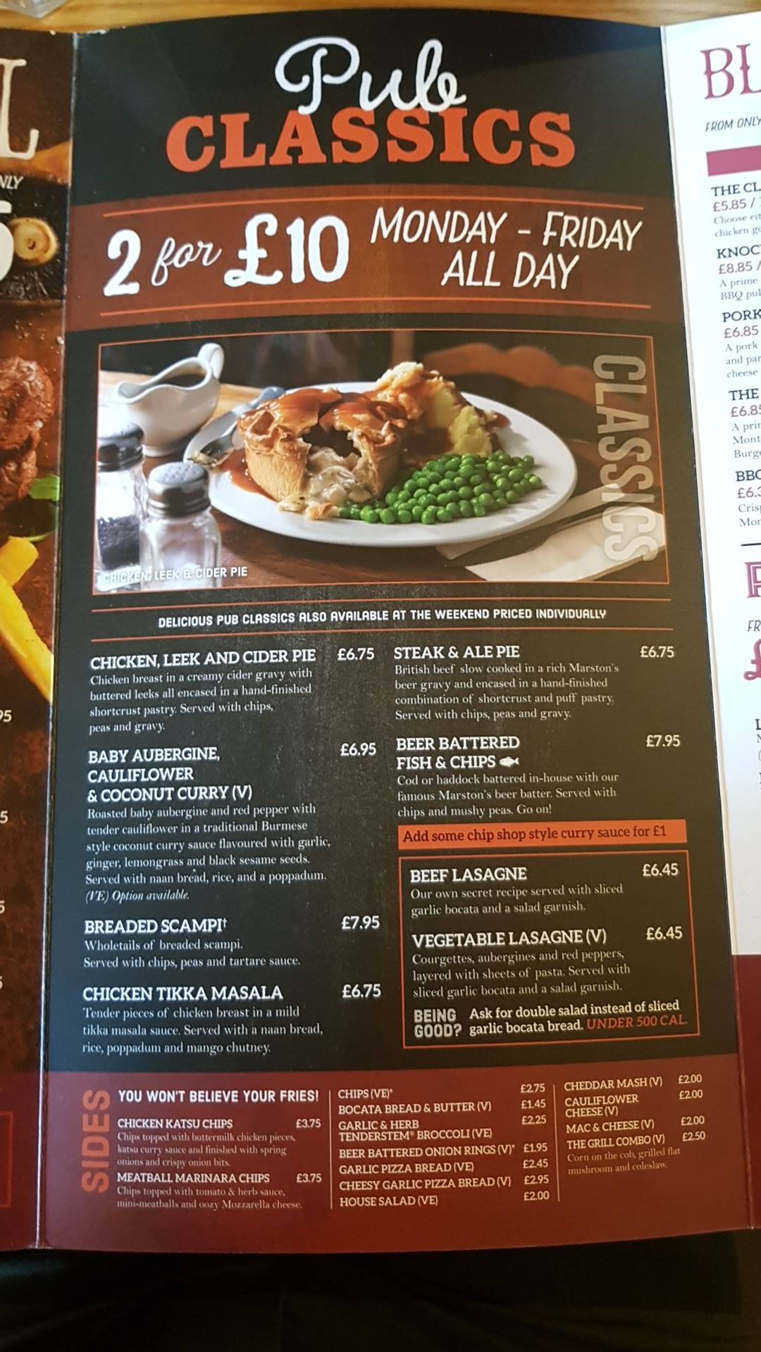 Menu at Hollybush pub & bar, Wolverhampton, 494 Penn Rd