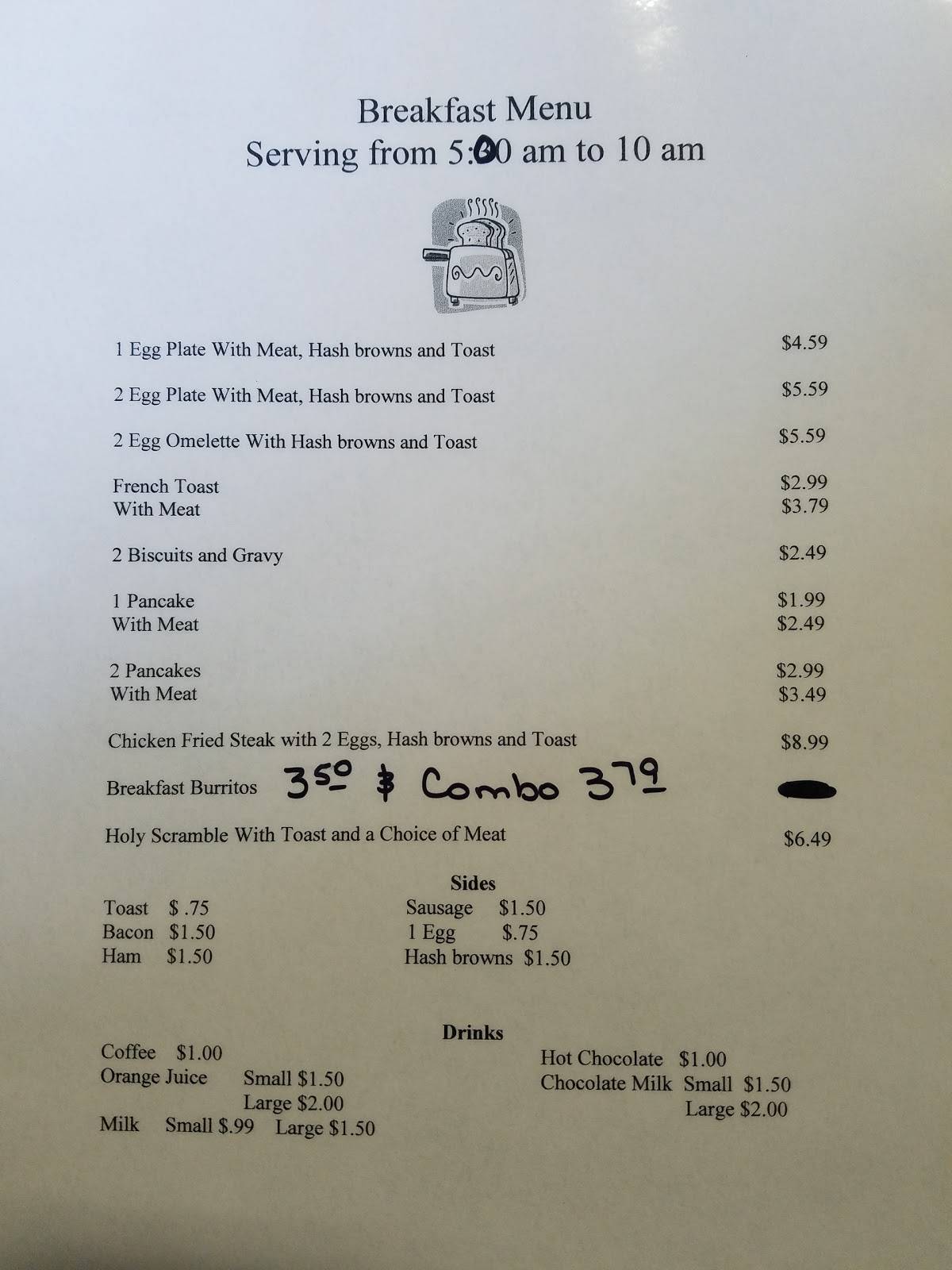 Menu at Holy Smoke BBQ, Deli n American Food, Borger