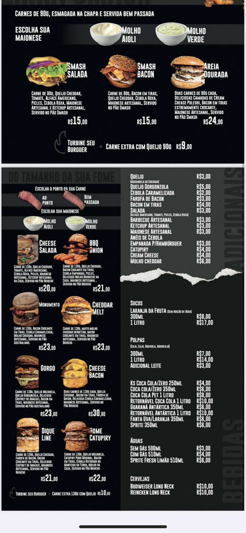 Menu em Home Smash Burger restaurante, Cabedelo