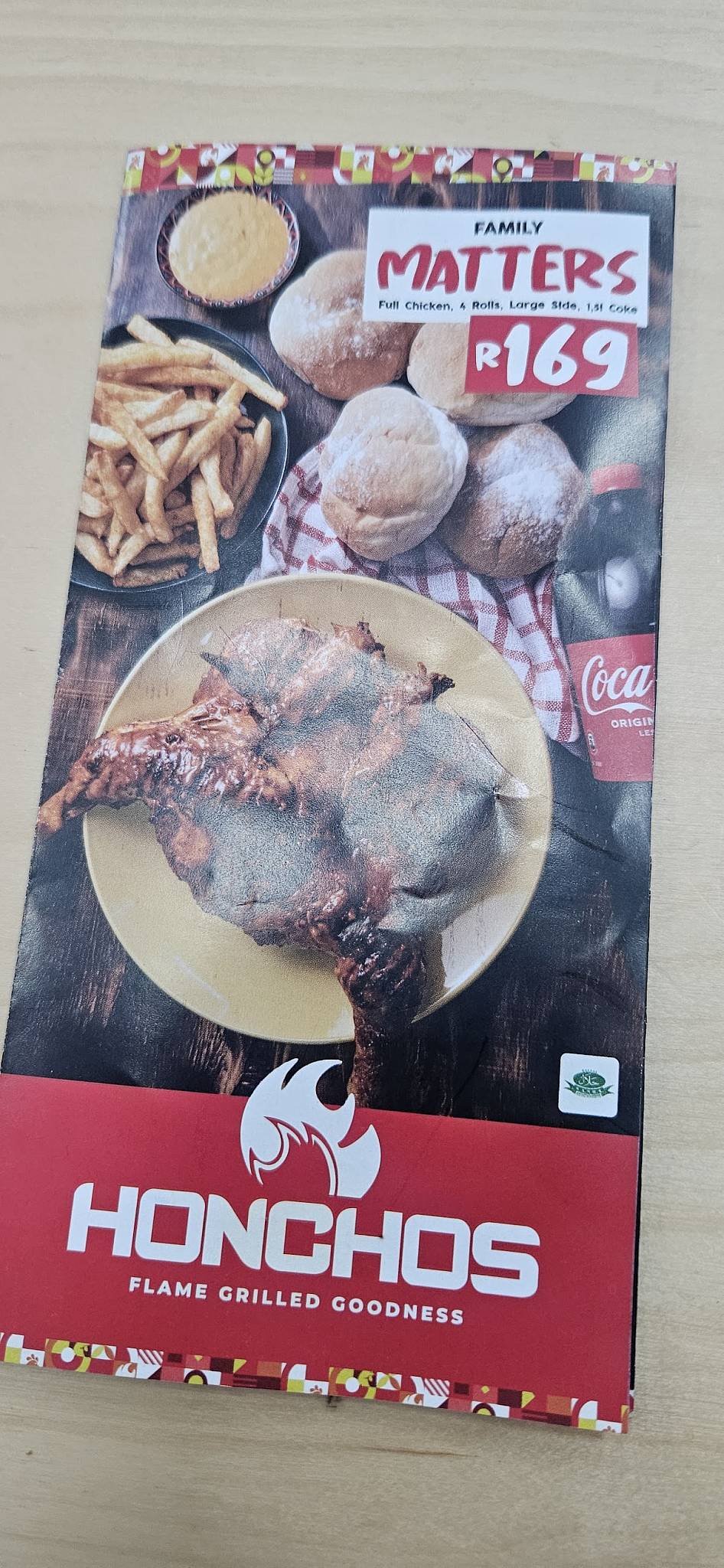 Menu at Honchos Trade Route Mall restaurant, Lenasia