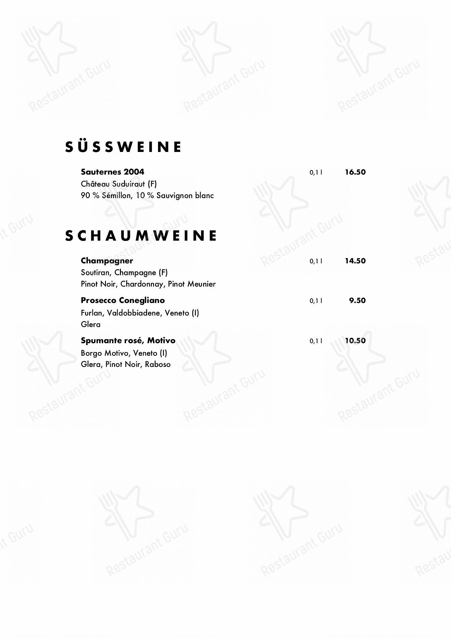 Speisekarte von Seerestaurant L'O Horgen, Horgen, Bahnhofstrasse 29