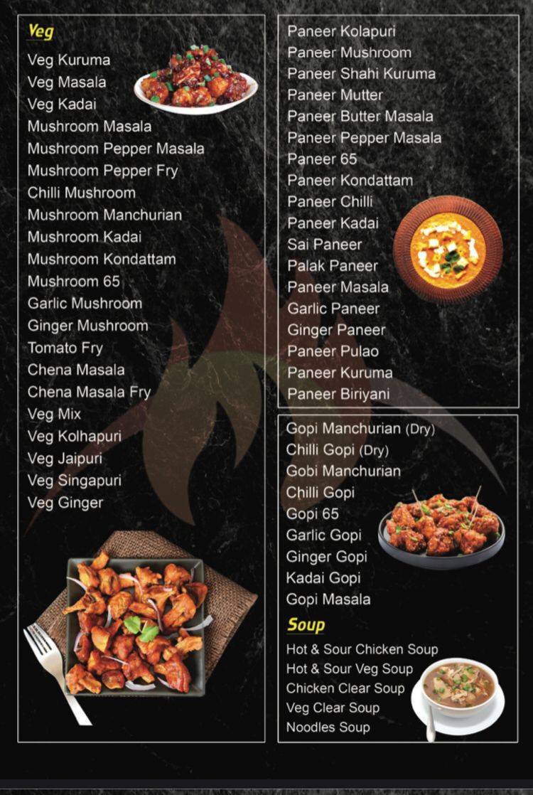 Menu at Hot Land Valiyakunnu Broast & Arabian Food, Kodumudi