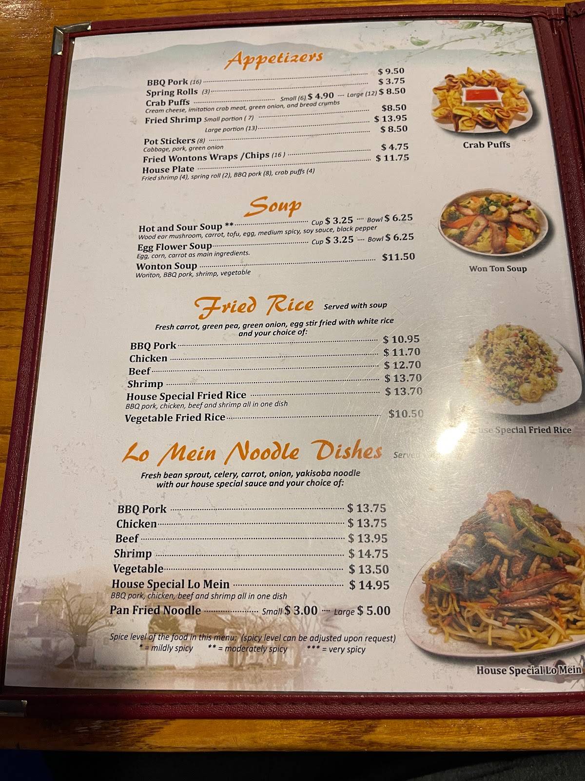 Menu at Hot Point Chinese Restaurant, The Dalles