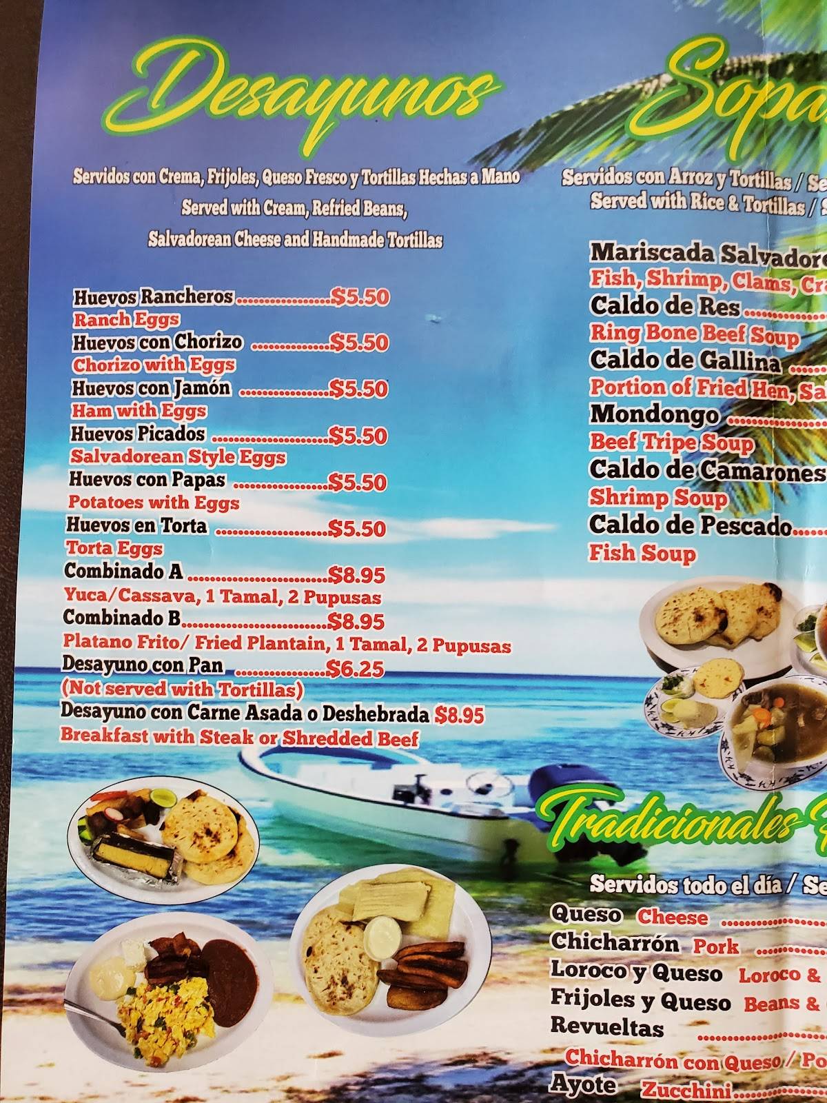 Menu at La Union restaurant, Houston, Wilcrest Dr