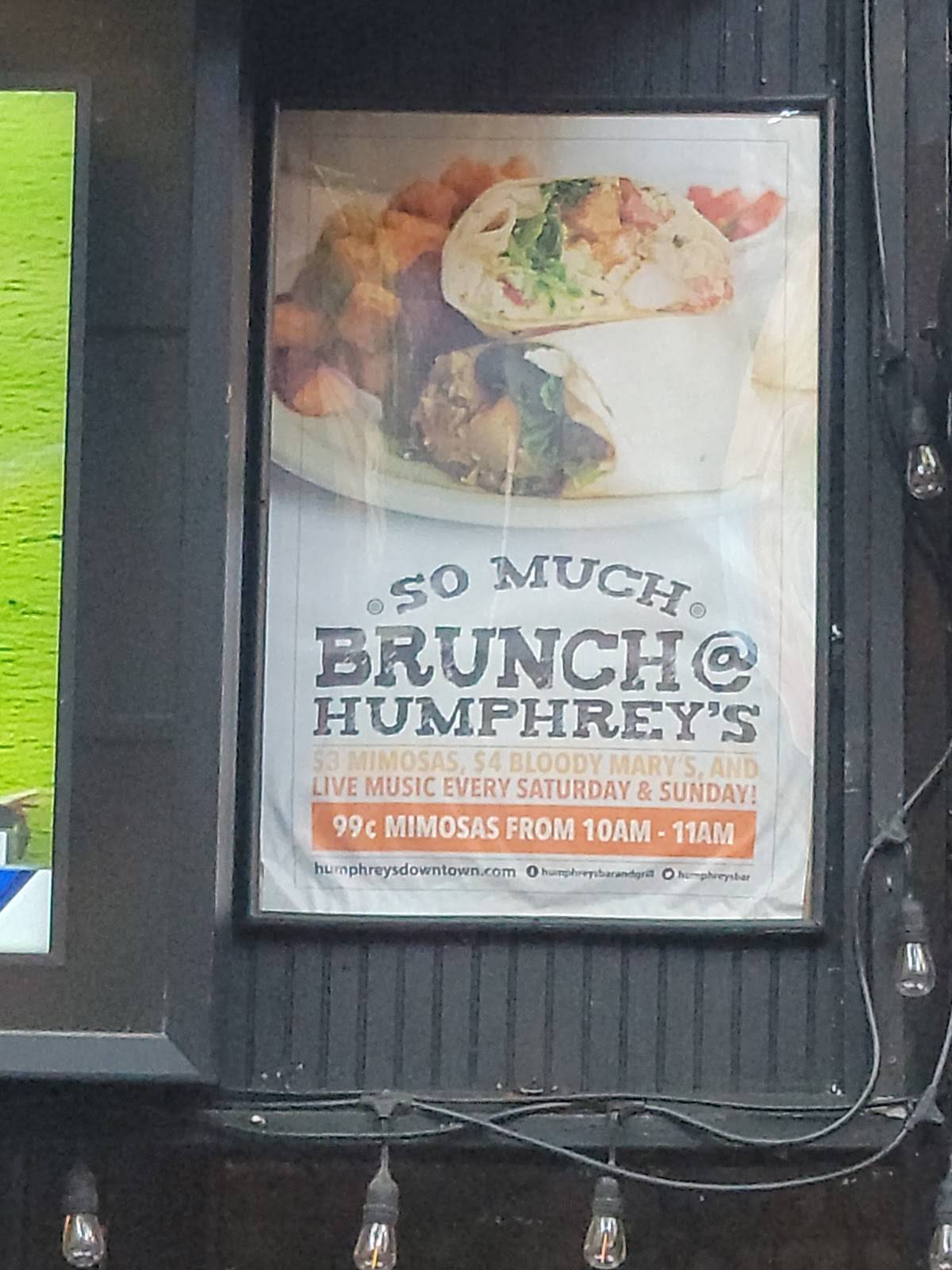 Menu at Humphrey's Bar and Grill, Huntsville