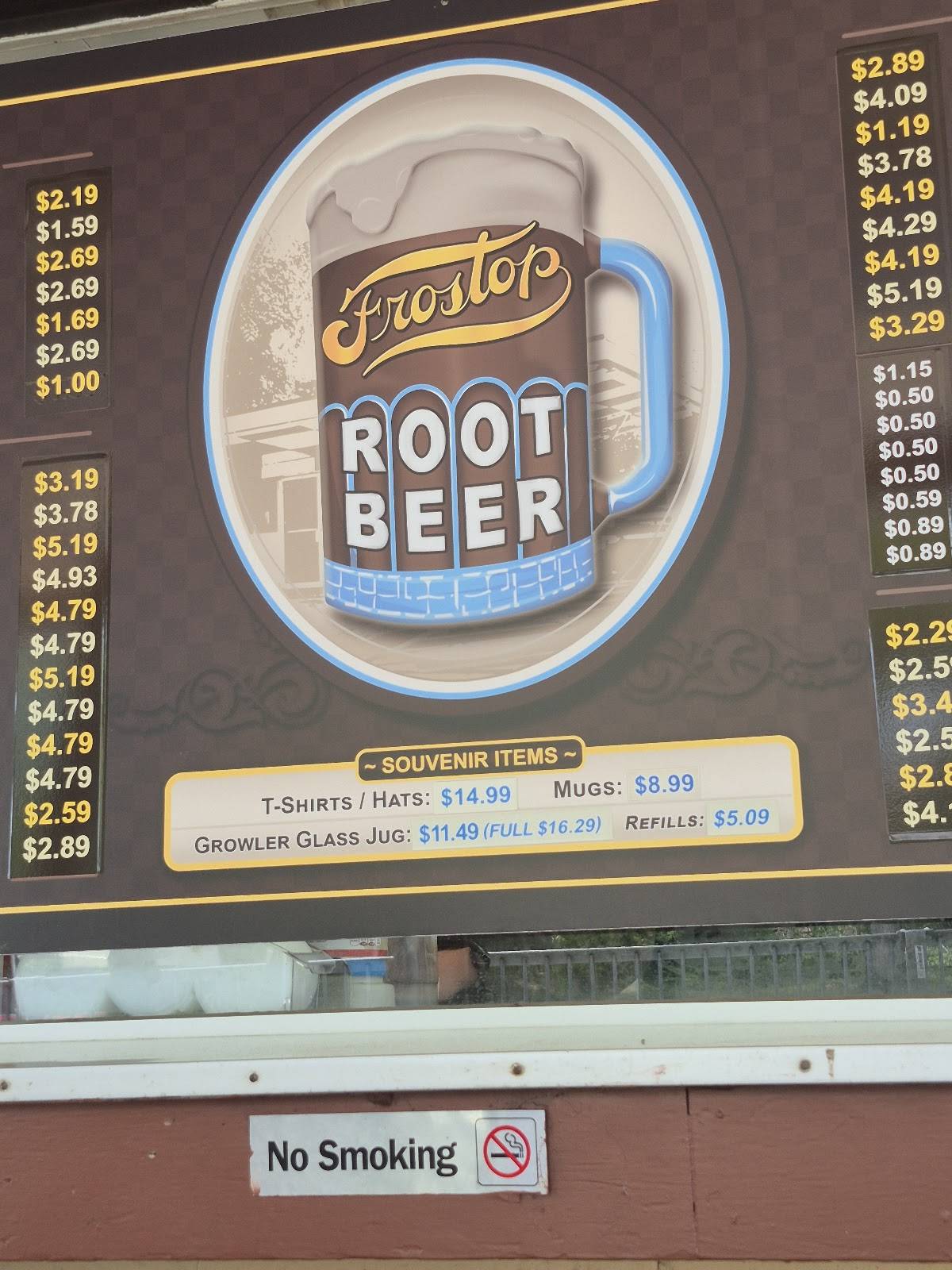 Menu at Frostop Drive-In restaurant, Huntington