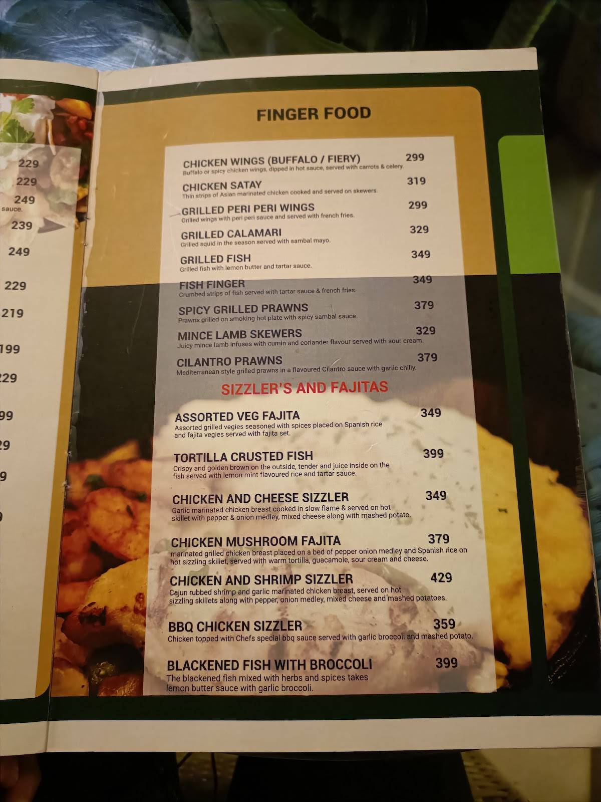 Menu at Château Dé Café, Hyderabad