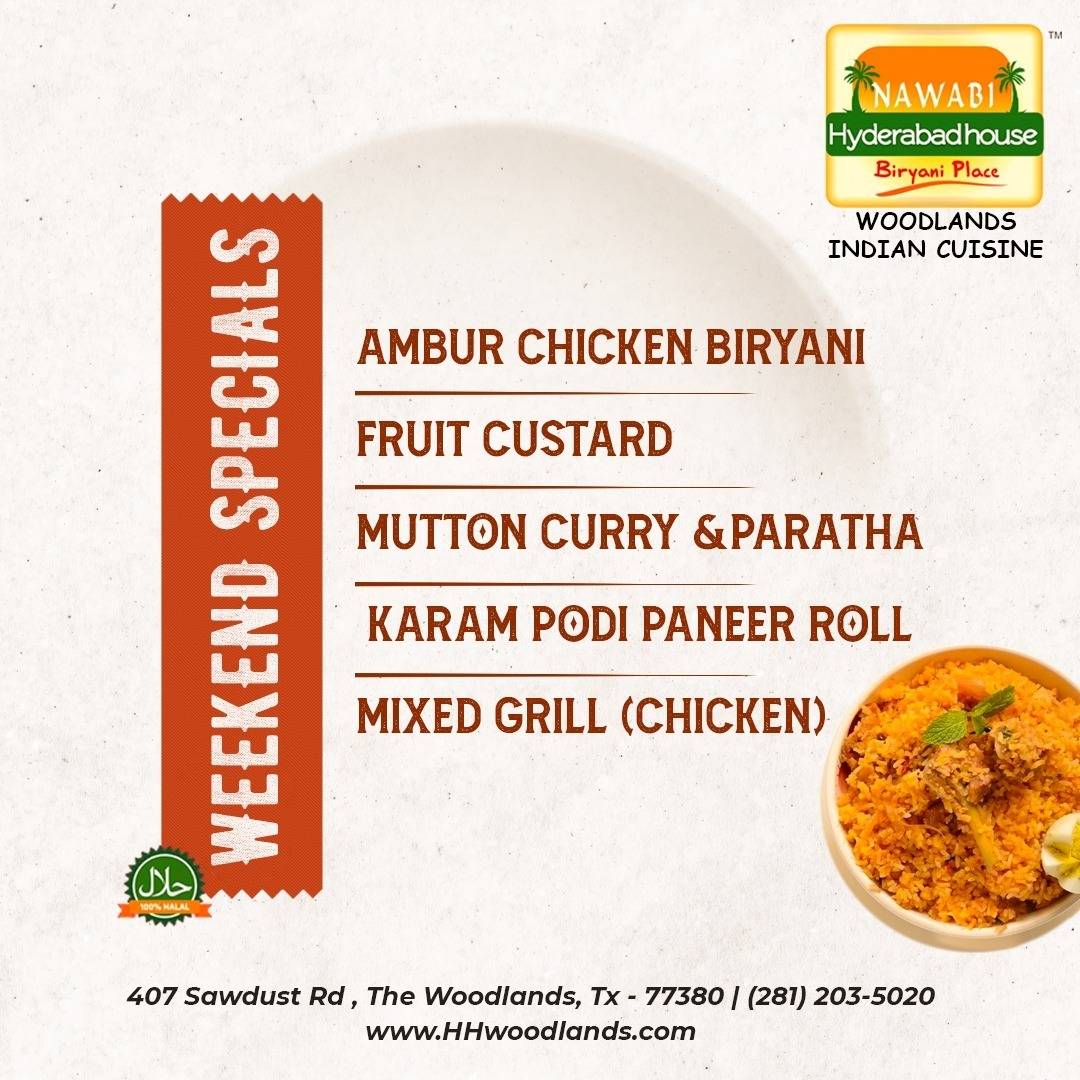 Menu at Hyderabad House restaurant, The Woodlands