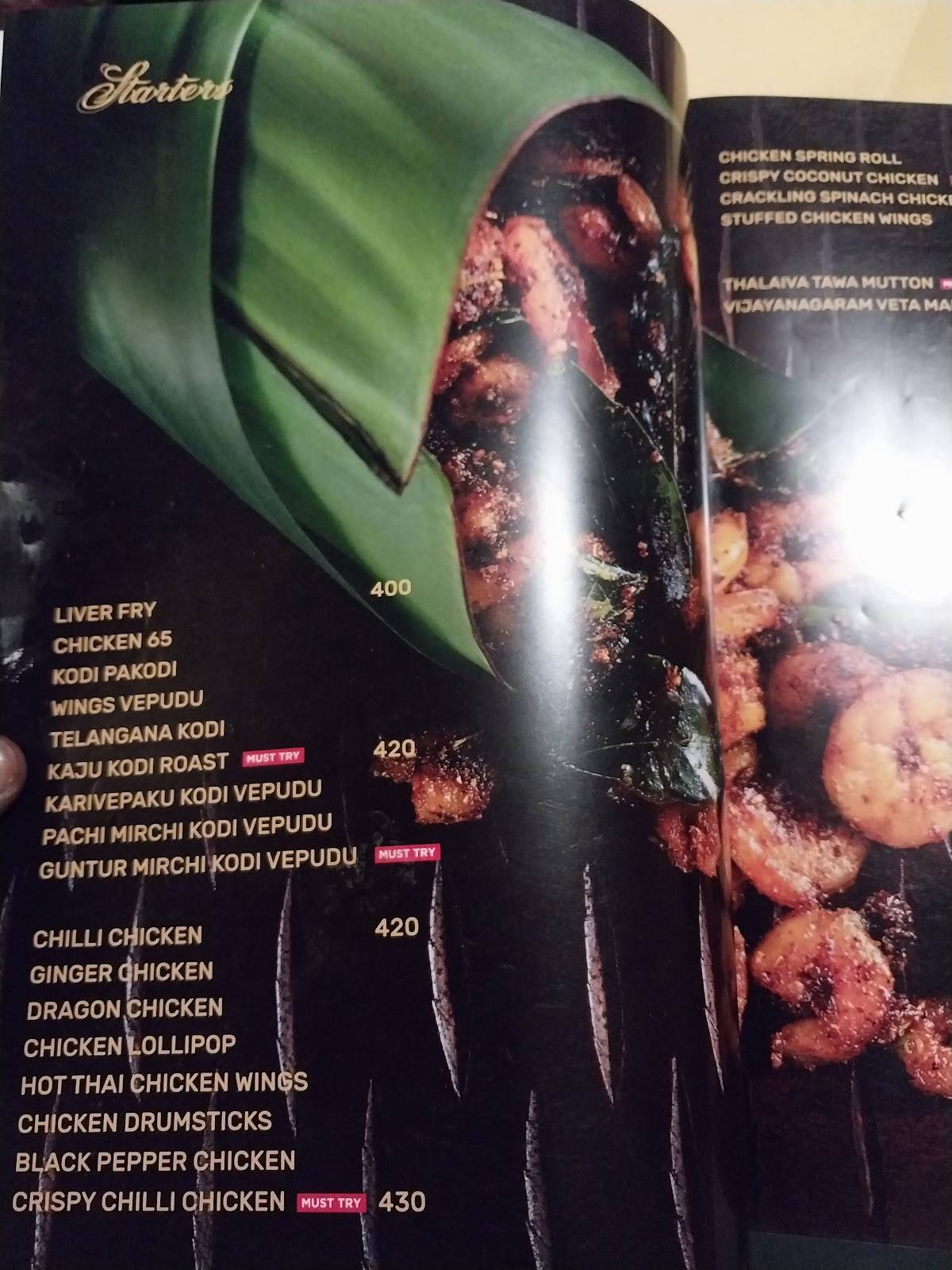 Menu at Pakka Local Hitech City, Hyderabad