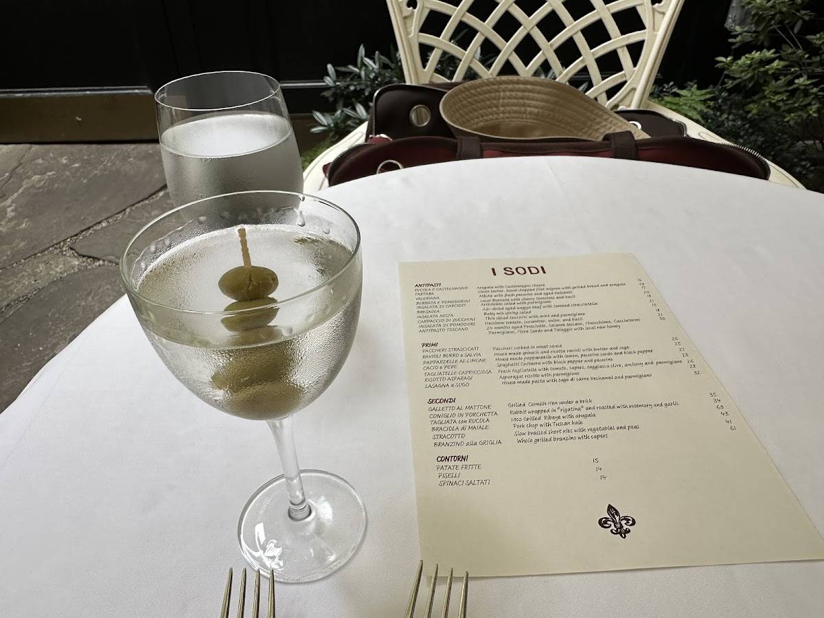 Menu at I Sodi restaurant, New York City, 314 Bleecker St