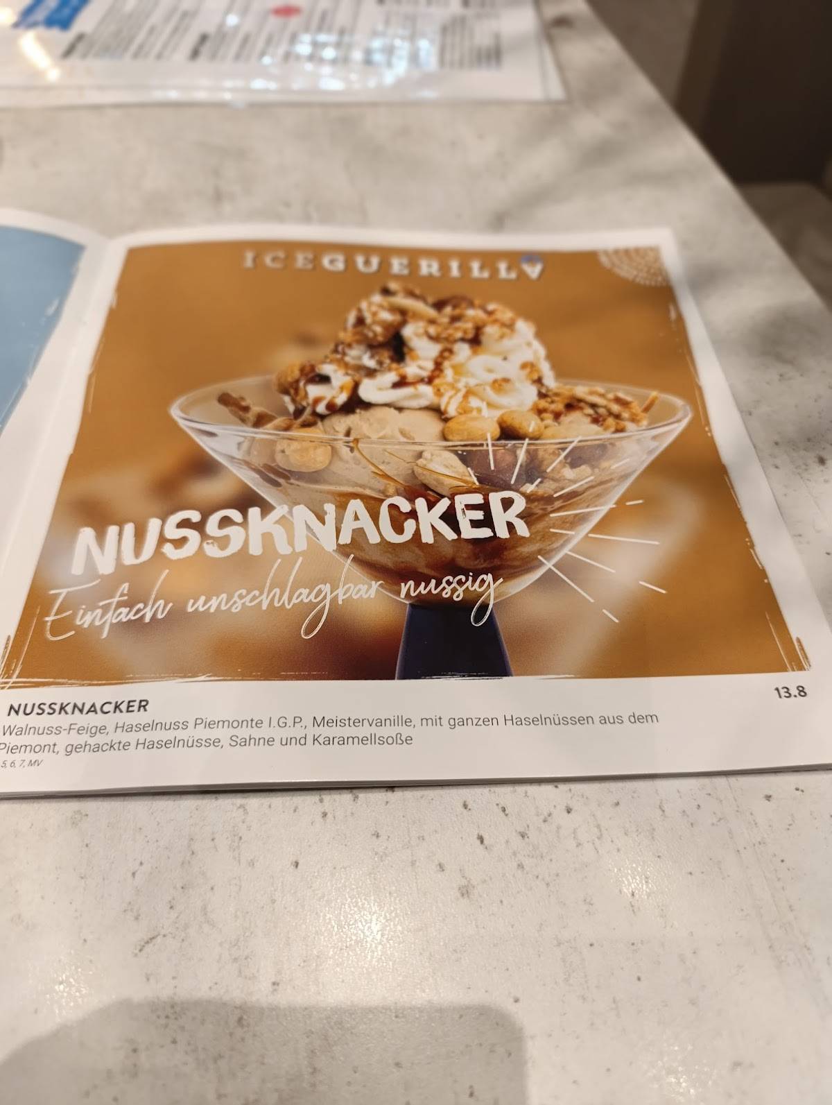 Speisekarte von ICEGUERILLA Eiscafé im A10 Center Wildau restaurant, Wildau