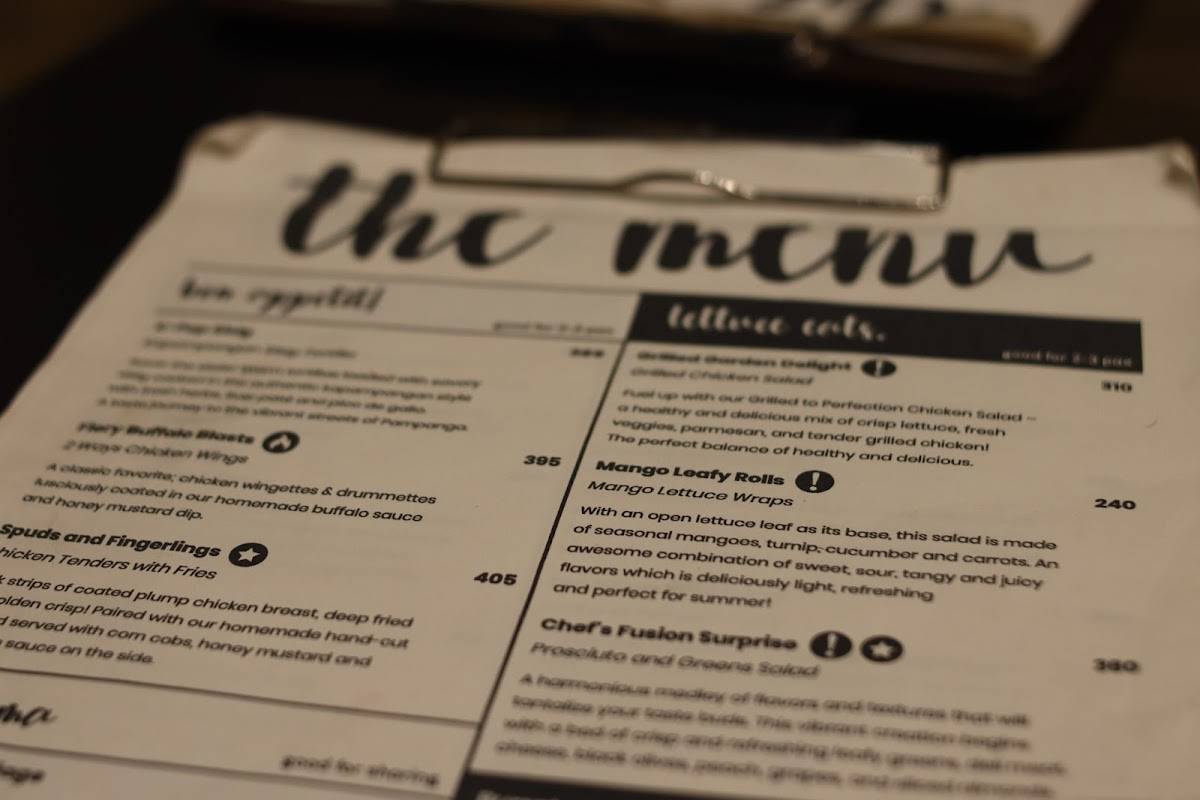 Menu at Iam's Kitchen + Bar, Butuan City