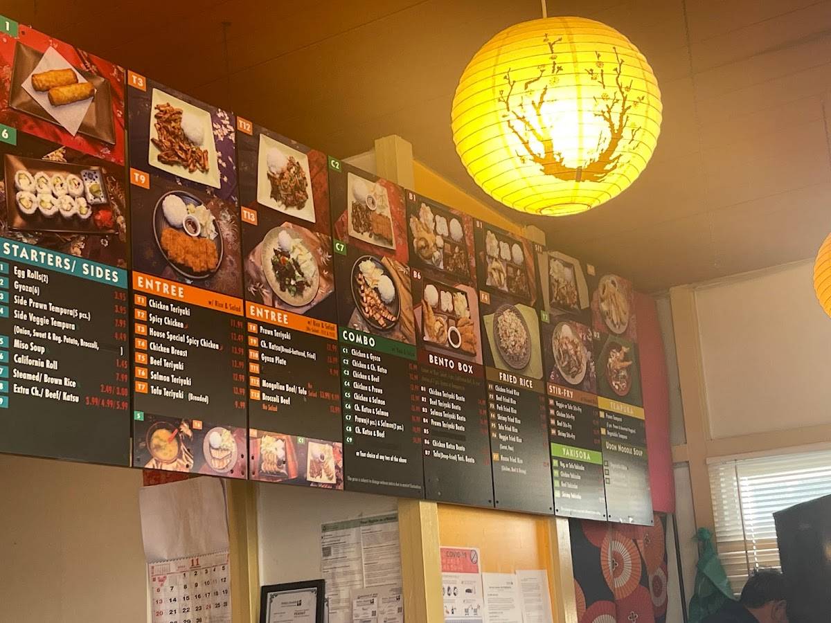 Menu at Ichi Bento restaurant, Shoreline