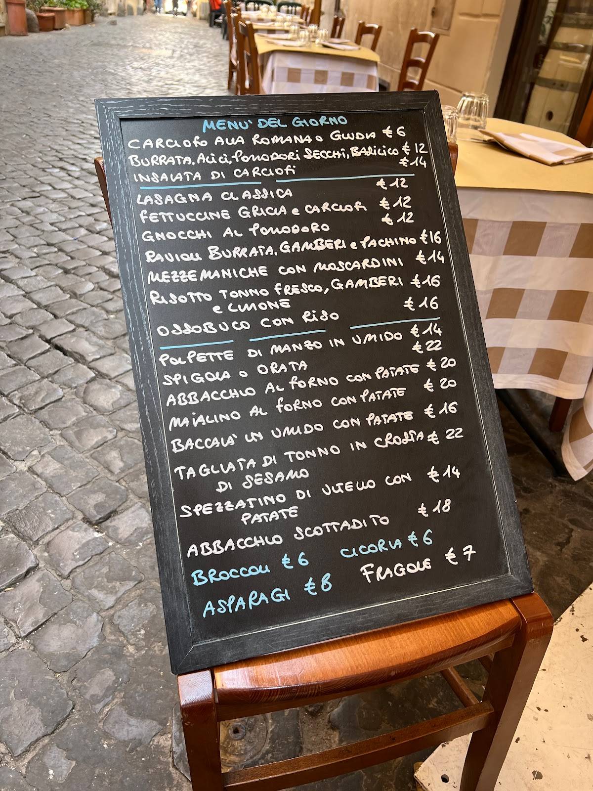 Menu da Il Corallo pizzeria, Roma, Via del Corallo