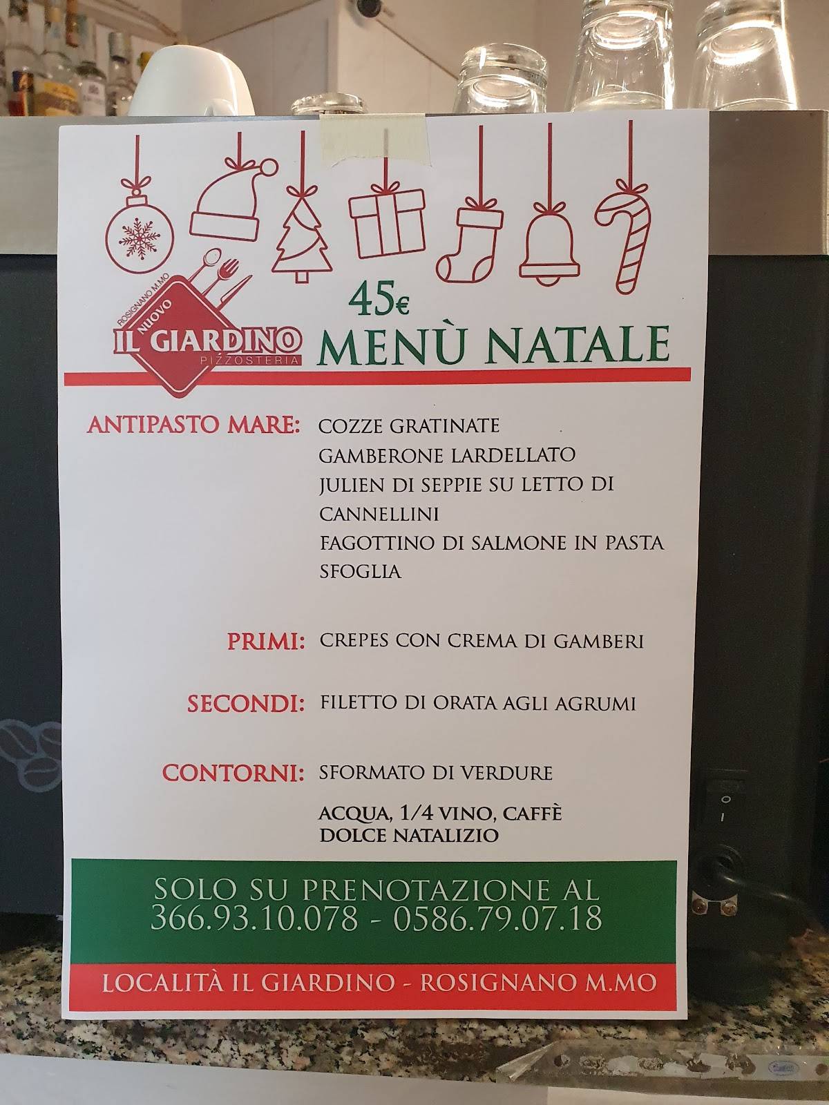 Menu da Il Giardino pizzeria, Rosignano Marittimo