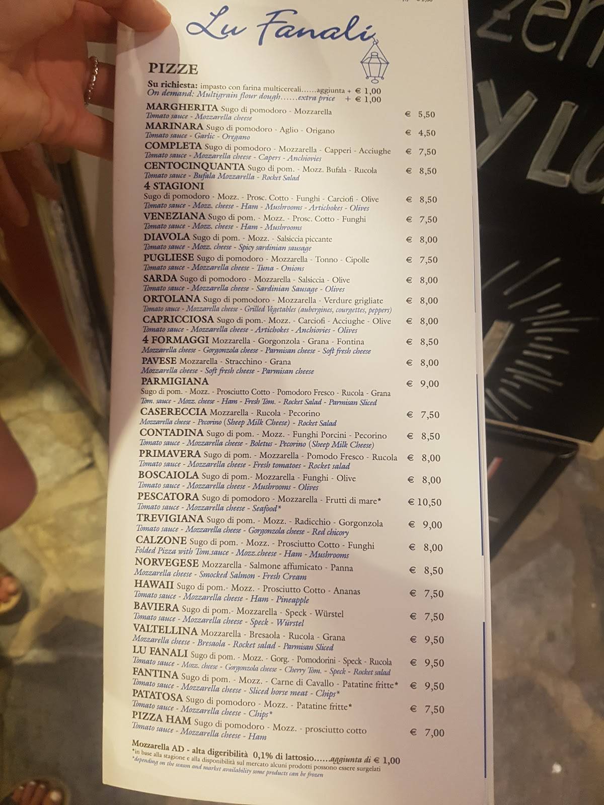 Menu da IL PORTICO "Griglieria Friggitoria Shushi Restaurant Pizzeria ...