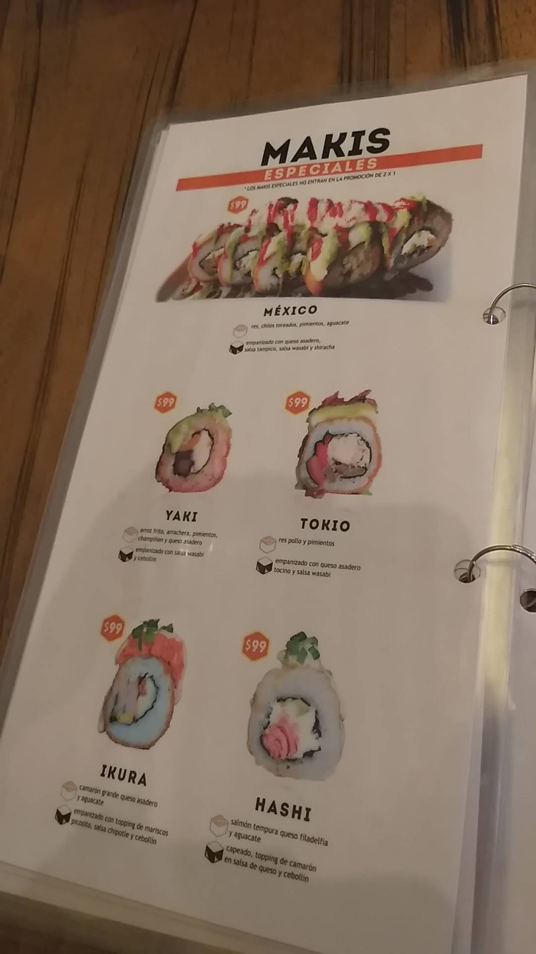 Carta del restaurante Sushi-inari, San Luis Potosi, Av Himno Nacional 4175C