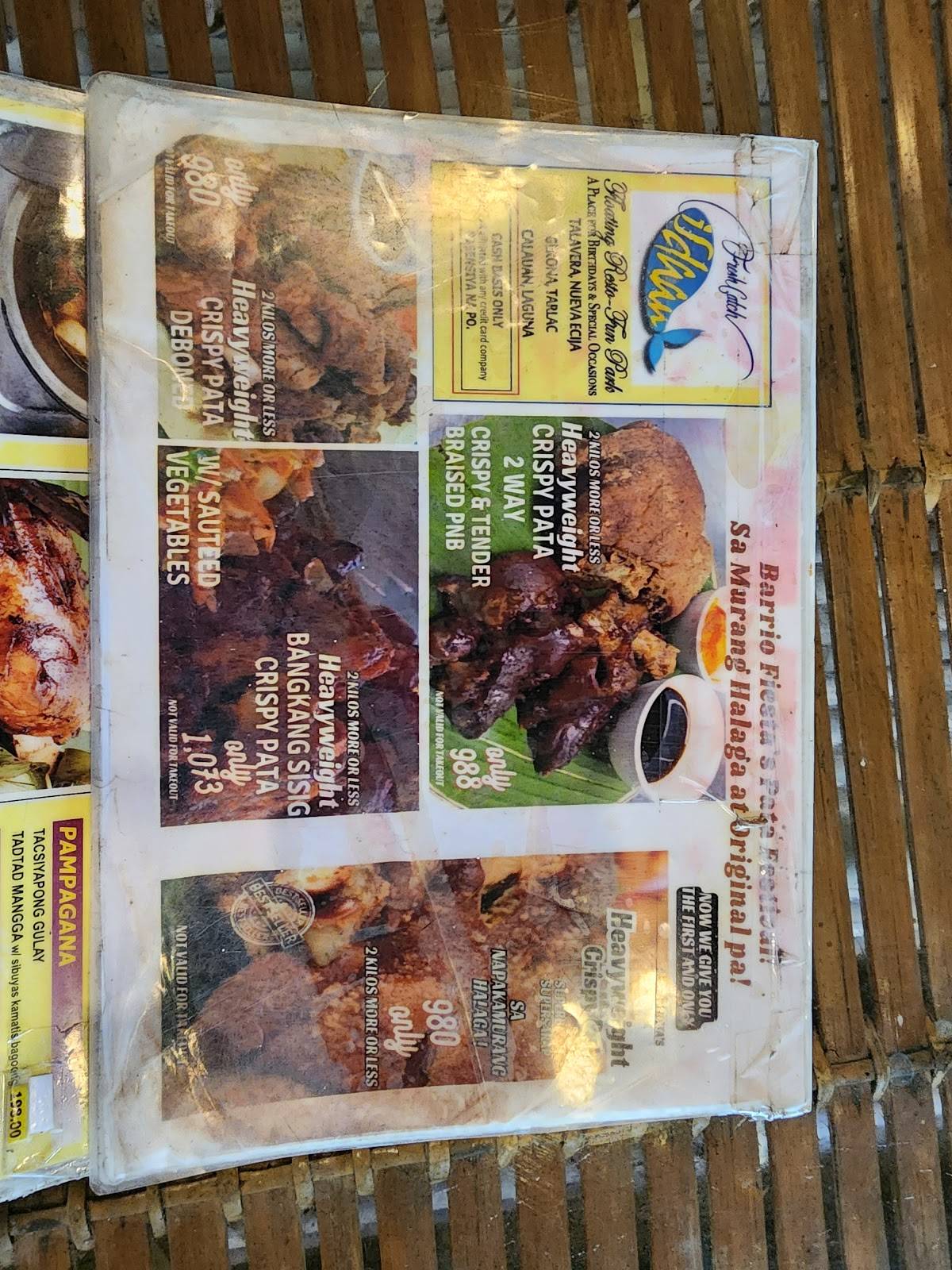 Menu at Isdaan Floating Restaurant, Bay