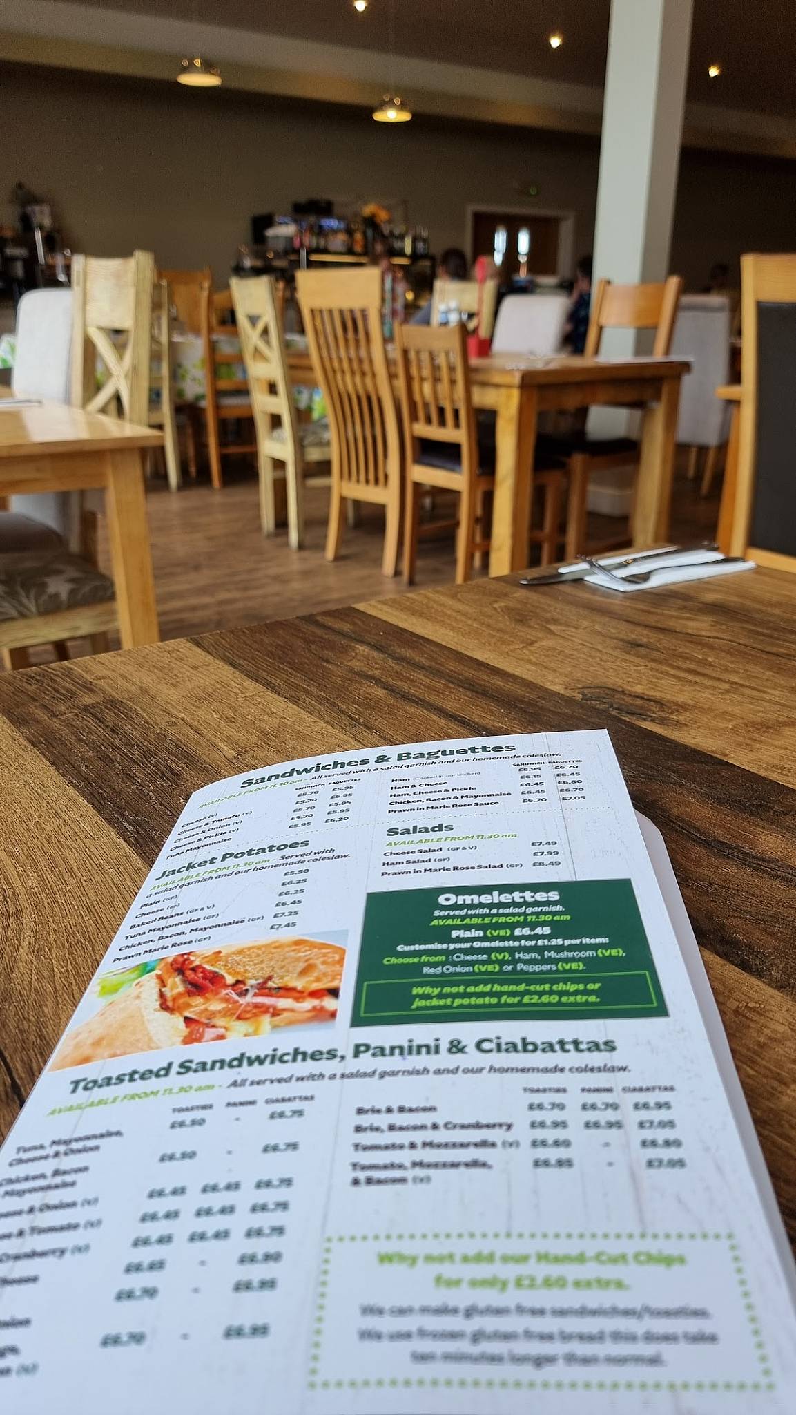 Menu at Ivy Farm restaurant, Kirton