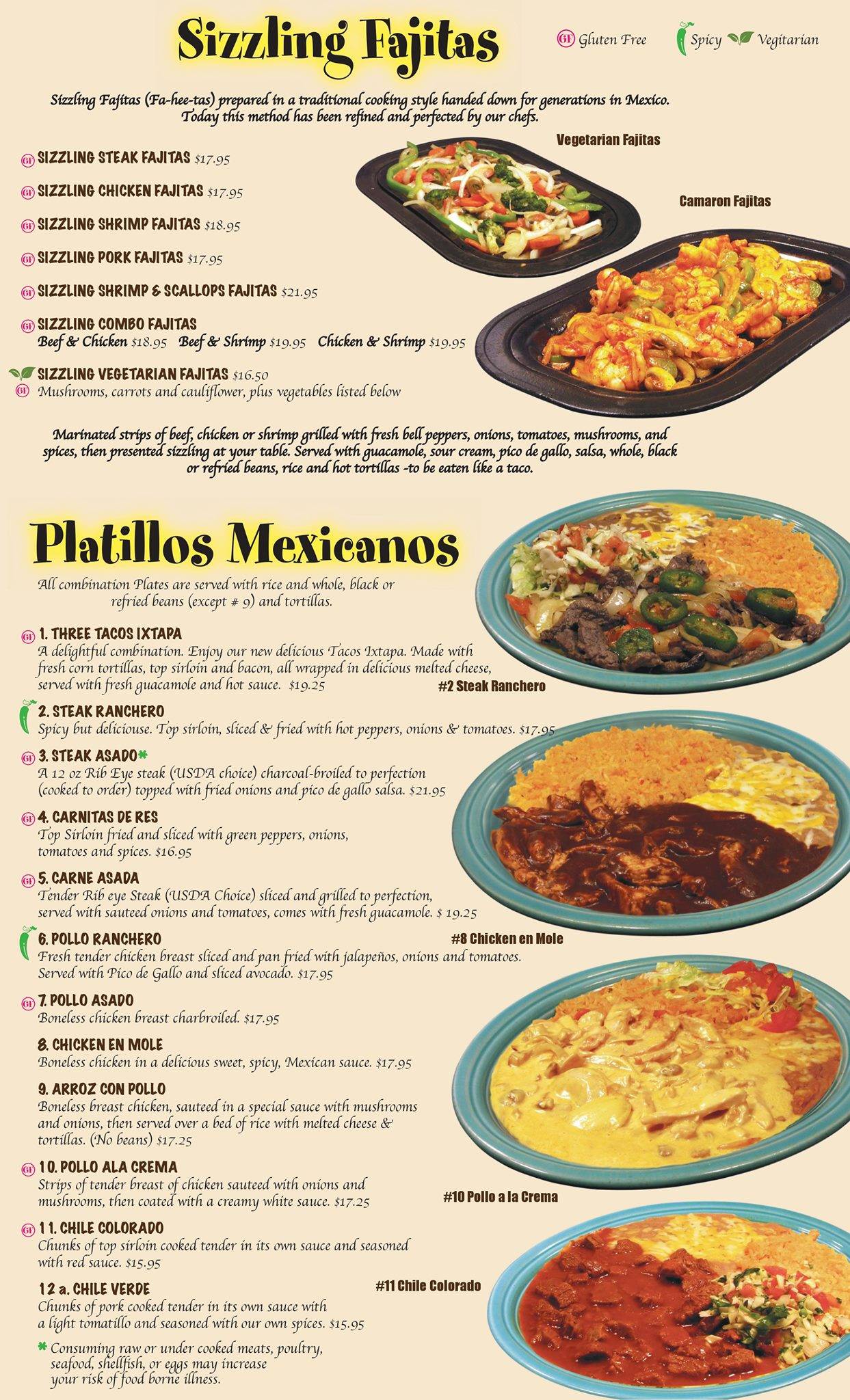 Menu at Ixtapa Mexican Restaurant, Hood River